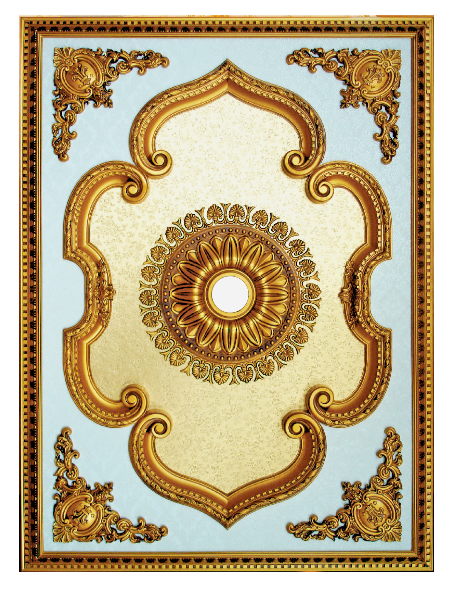 Artistry Lighting Leaf Center Rectangle Ceiling Medallion | Wayfair