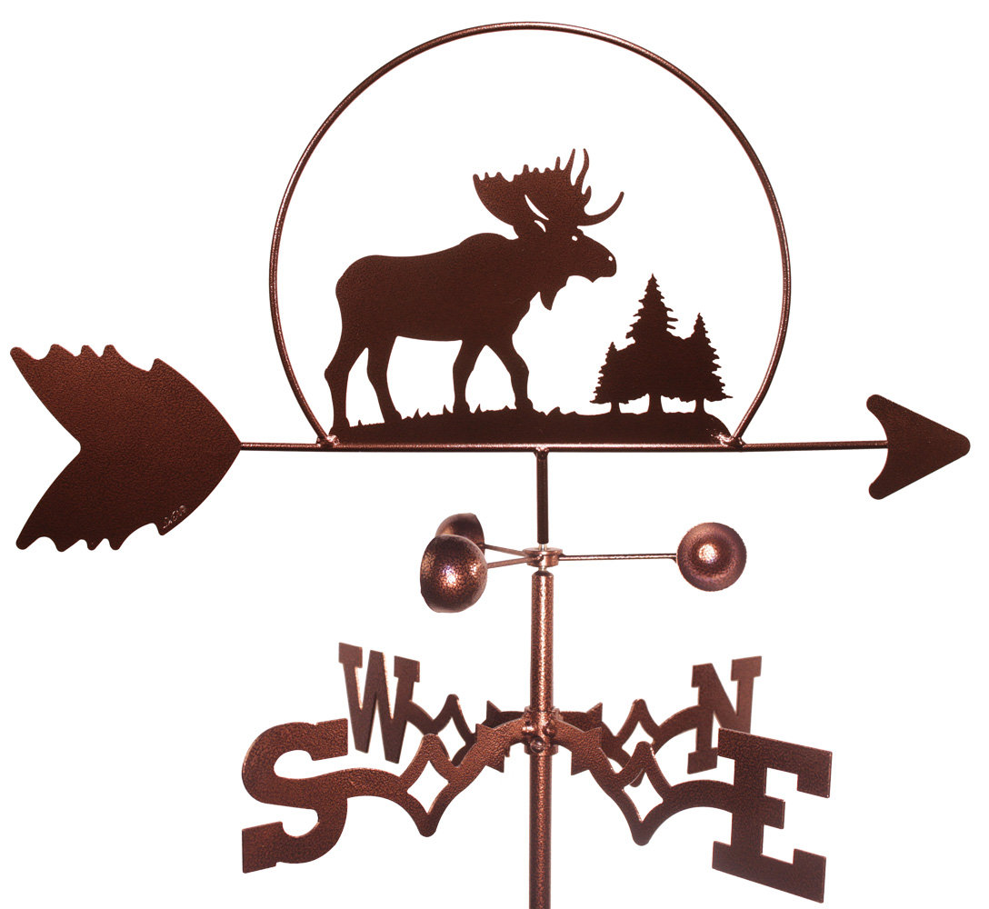 August Grove® Aletra Moose Wildlife Weathervane | Wayfair
