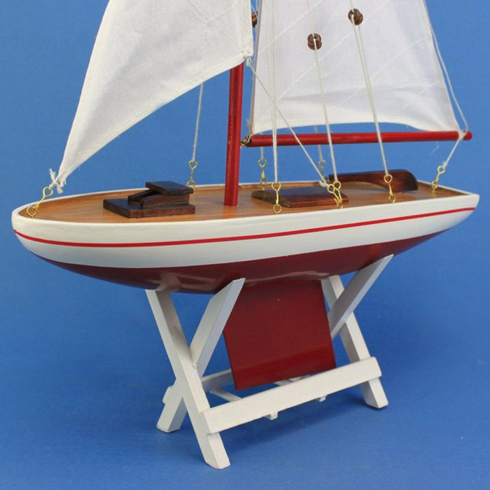 Handcrafted Nautical Decor Wooden It Floats Floating Model Sailboat ...