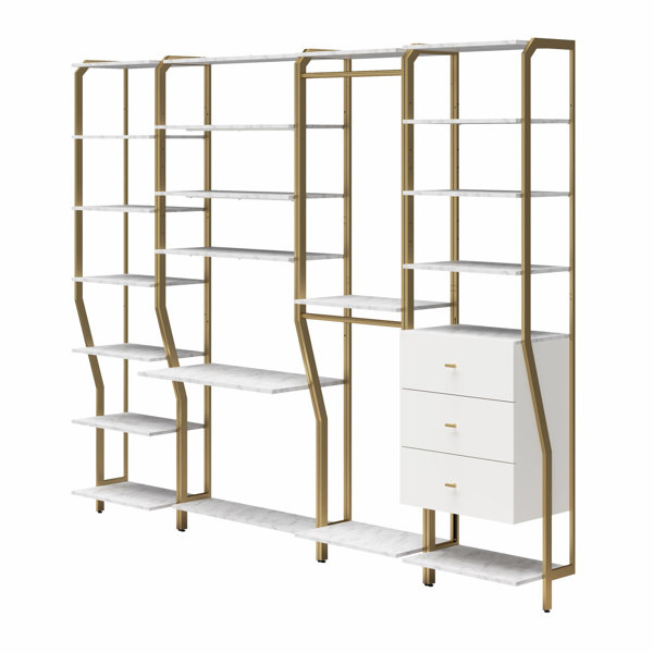 CosmoLiving by Cosmopolitan Gwyneth 4 Piece Walk In Closet System ...