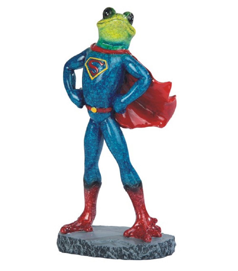 Trinx Superman Frog Figurine | Wayfair