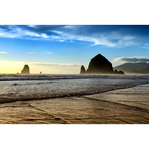 Highland Dunes Iconic Haystack Rock by - Wrapped Canvas Photograph ...