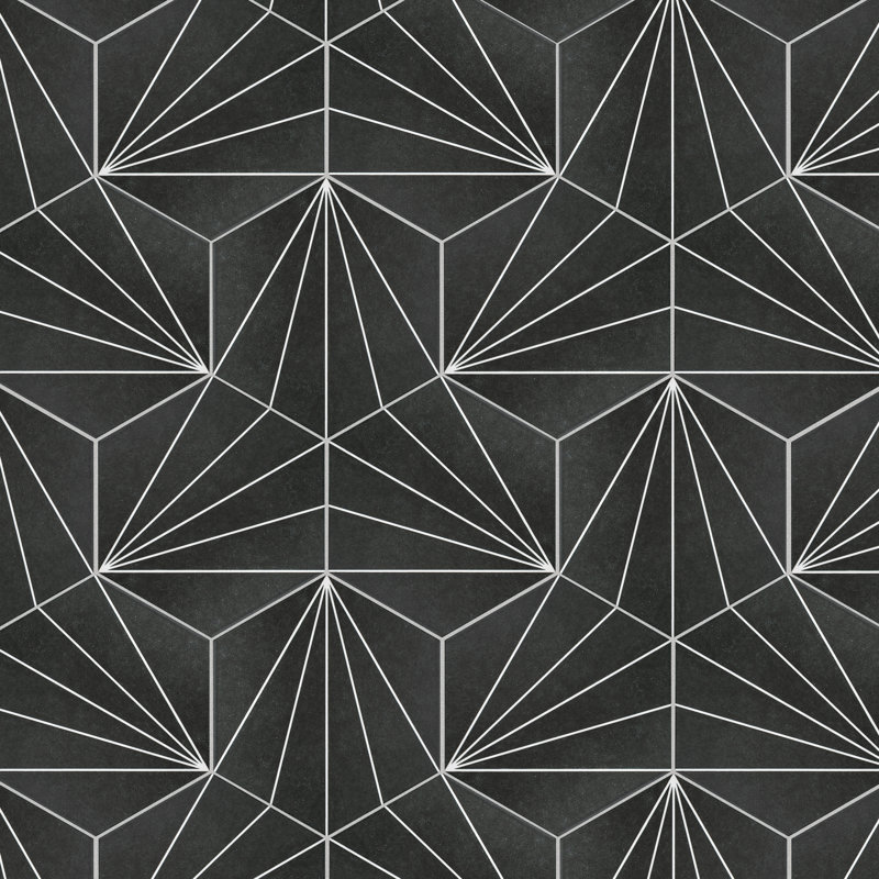 Merola Tile Aster 9" x 10" Porcelain Patterned Wall & Floor Tile ...