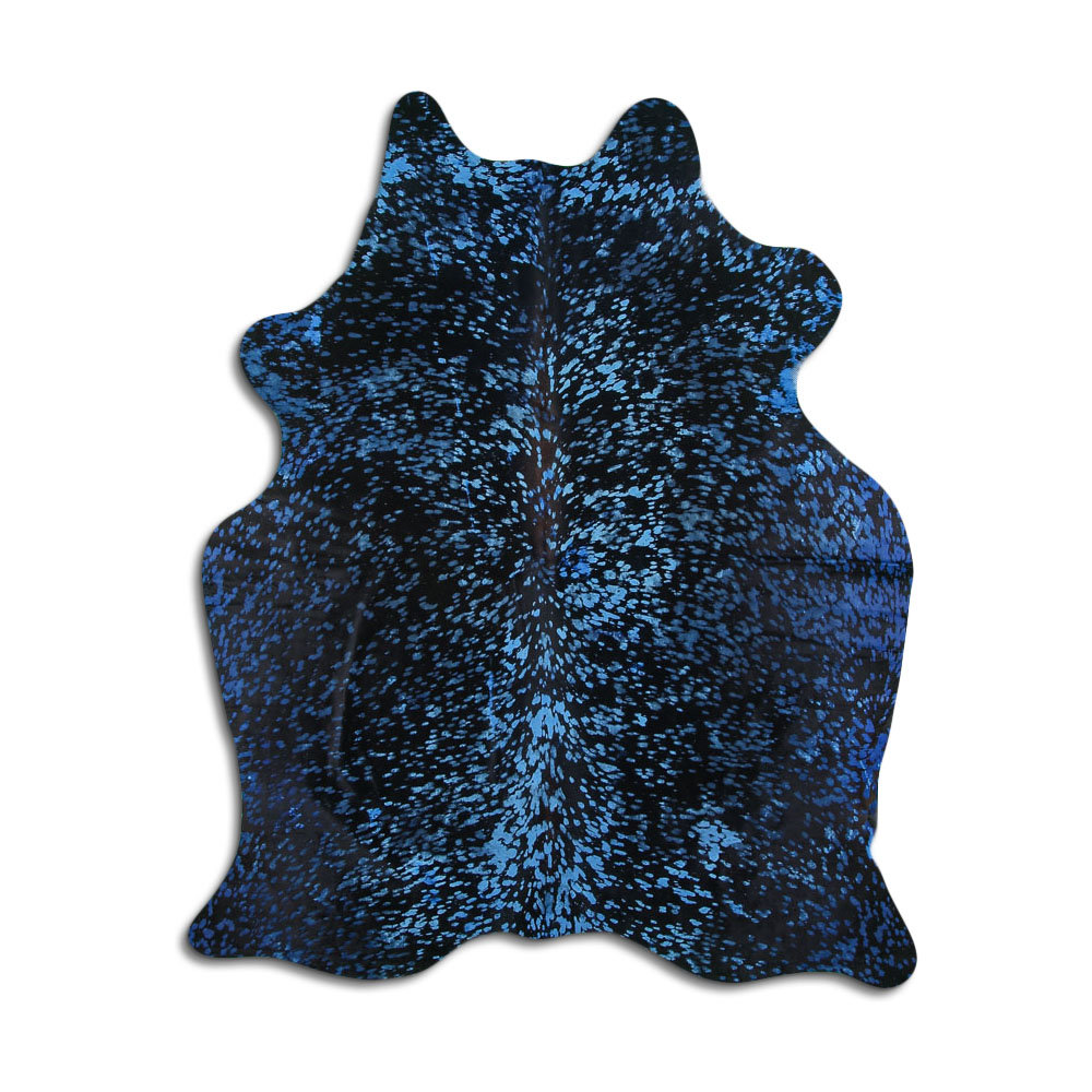 Foundry Select Belvia Handmade Cowhide Dark Blue Rug | Wayfair