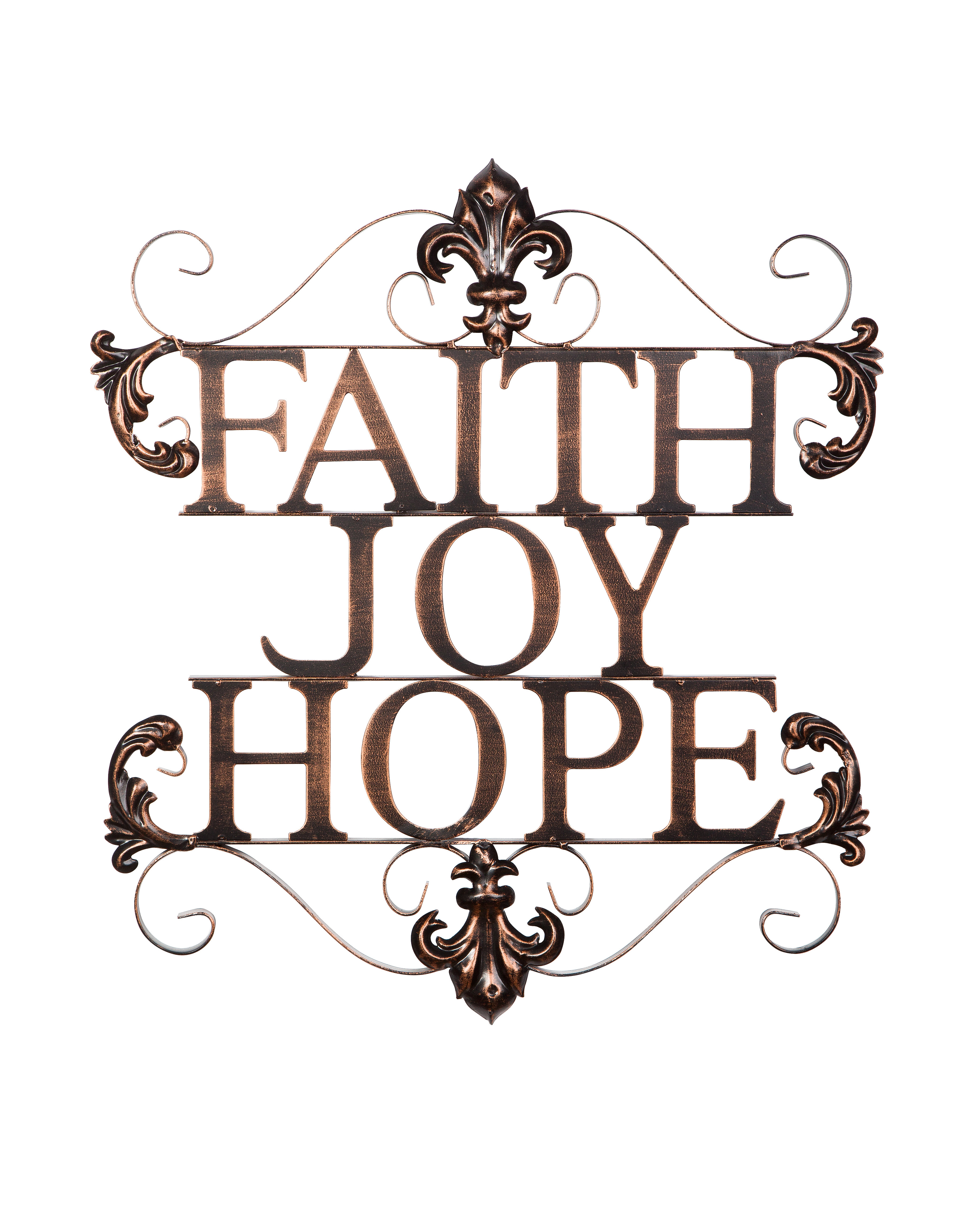 Fleur De Lis Living Faith Joy Hope Wall Décor & Reviews | Wayfair