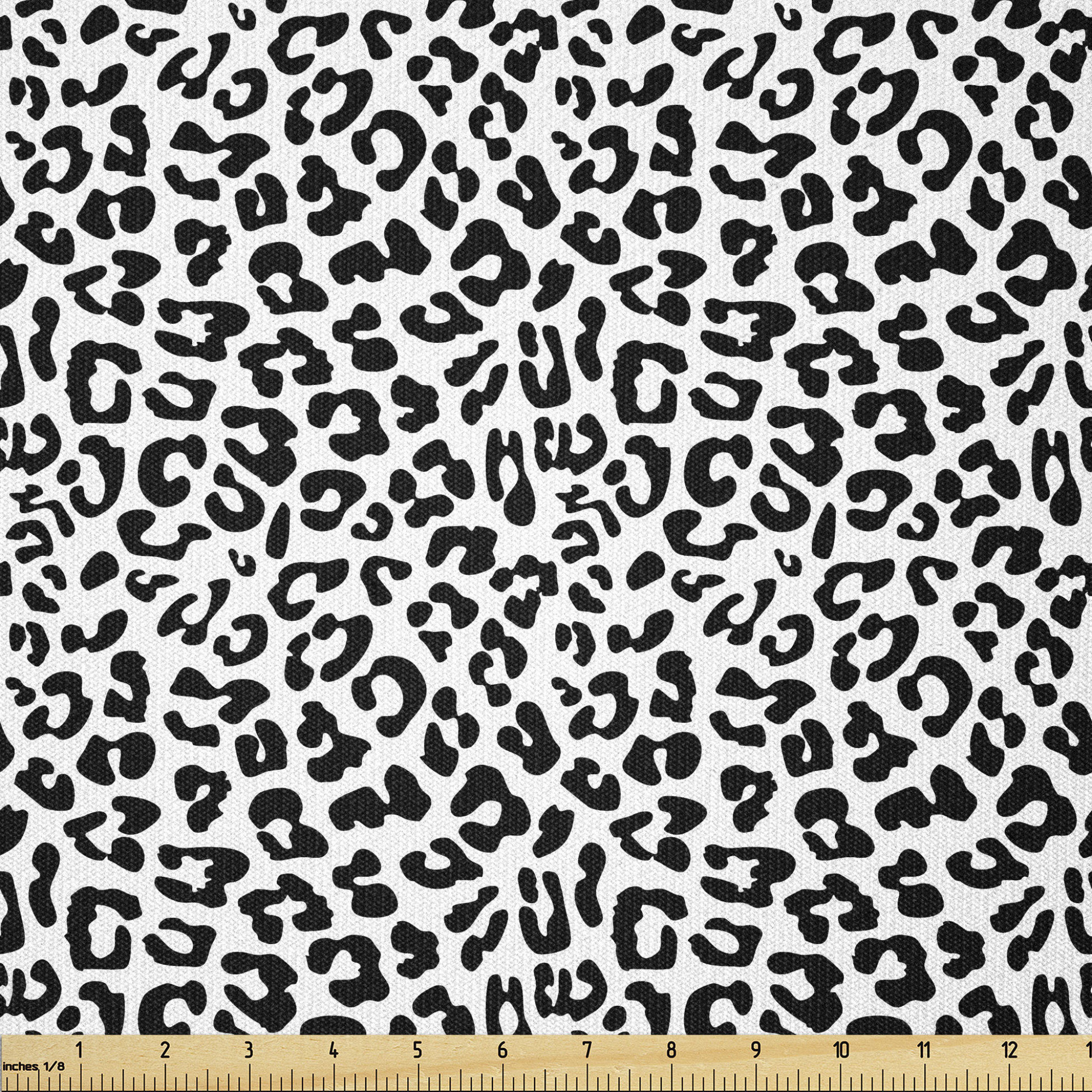 East Urban Home Leopard Print Fabric By The Yard, Monochrome Graphic ...