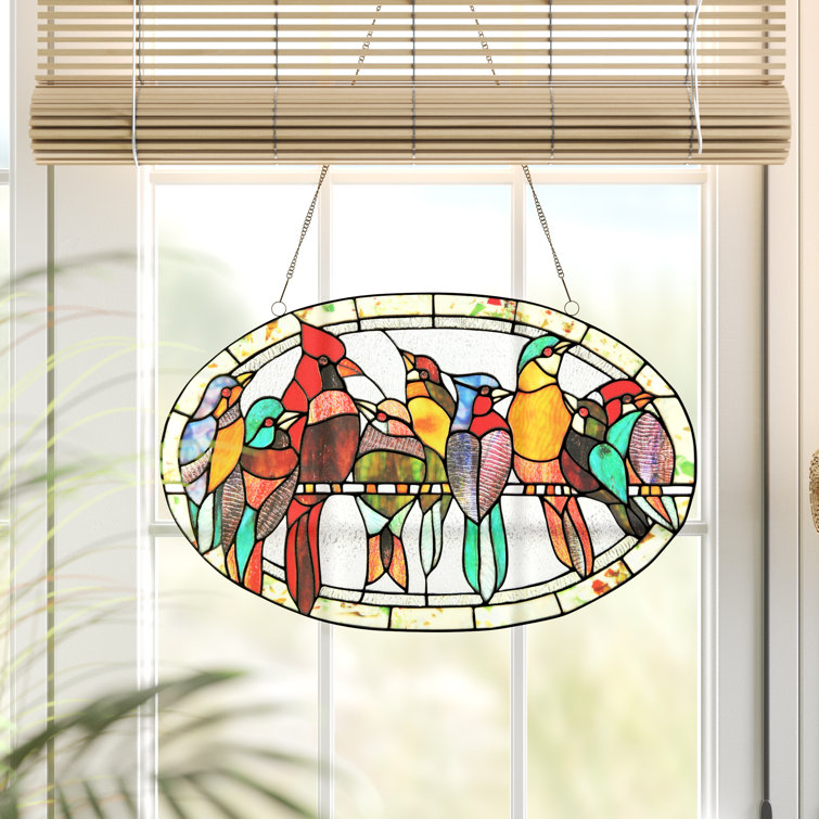 Bay Isle Home Tiffany Glass Oval Window Panel & Reviews | Wayfair