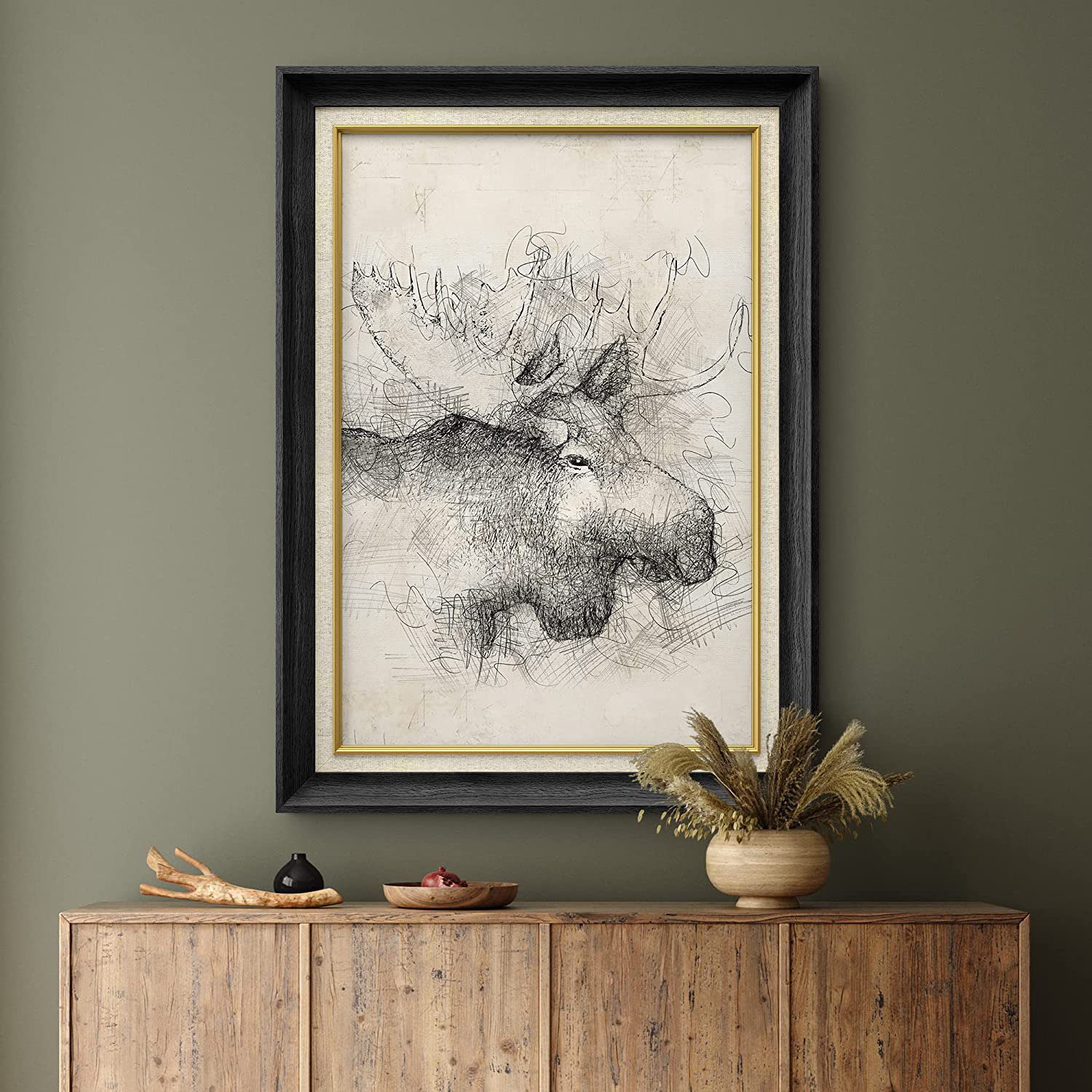 SIGNLEADER Forest Moose Portrait Animals Wilderness - Picture Frame ...