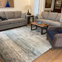 Mercury Row® Smoak Abstract Area Rug in Gray/Blue/Cream & Reviews | Wayfair