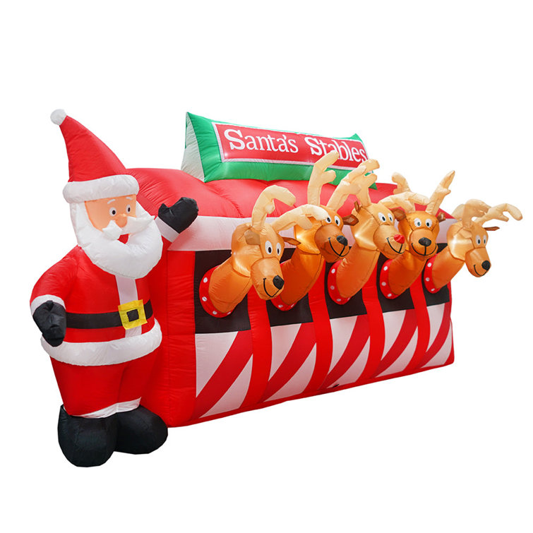 The Holiday Aisle® Reindeer Stable Inflatable & Reviews | Wayfair