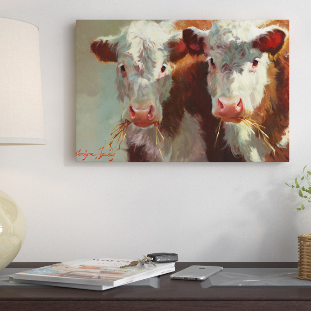 East Urban Home Cow Belles by Carolyne Hawley - Wrapped Canvas Painting ...