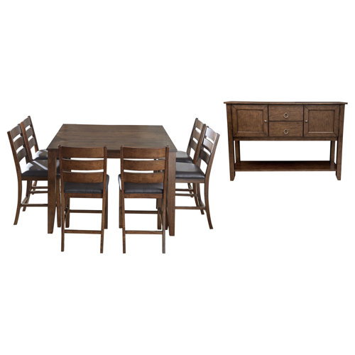 Loon Peak® Osborne Counter Height Butterfly Leaf Solid Wood Dining Set ...