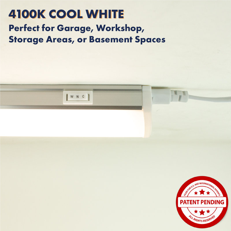 Newhouse Lighting 4FT T5 Light Fixture LED Shop Light 20W w/ Selectable ...