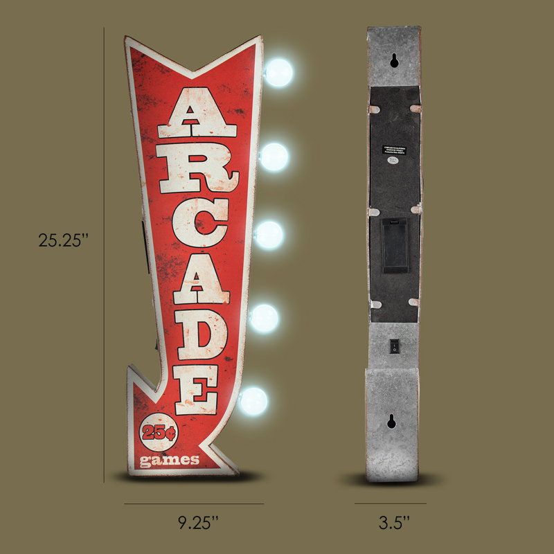 CYRG Arcade Games LED Marquee Sign & Reviews | Wayfair