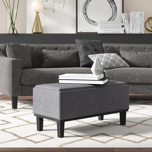 Red Barrel Studio® Pursel 34.5'' Wide Rectangle Storage Ottoman with ...