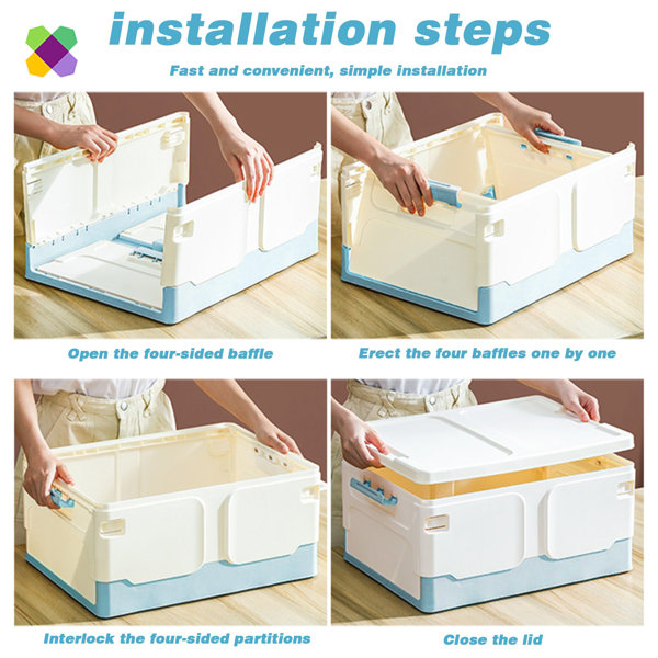 Rebrilliant Foldable Plastic Box | Wayfair