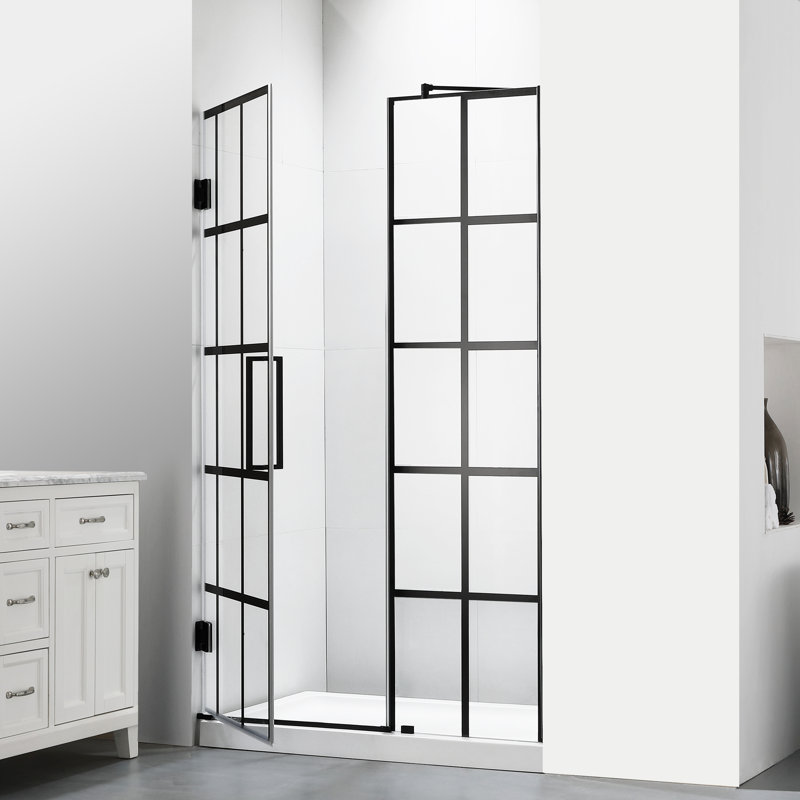 Zipcode Design™ Cyrus 72'' H Semi-Frameless Shower Door with Clear ...