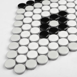 WS Tiles Perfection 1" x 1" Porcelain Penny Round Mosaic Wall & Floor ...