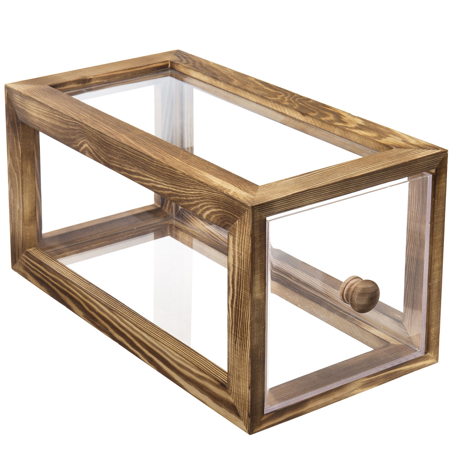 MyGift Wood Frame Clear Bread Loaf Storage Box | Wayfair