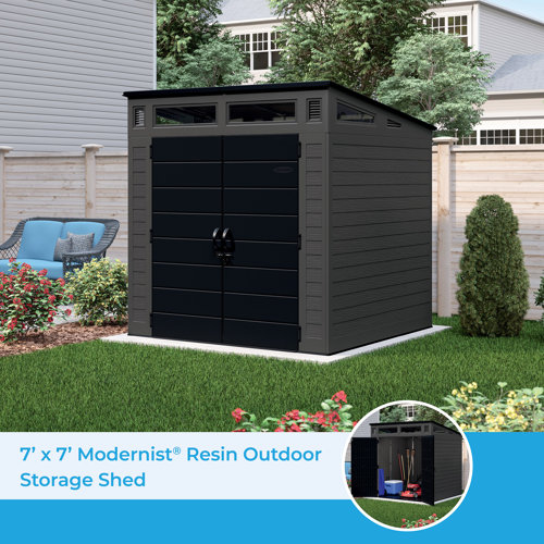 Suncast Modernist 7 ft. W x 7 ft. D Resin Storage Shed & Reviews | Wayfair