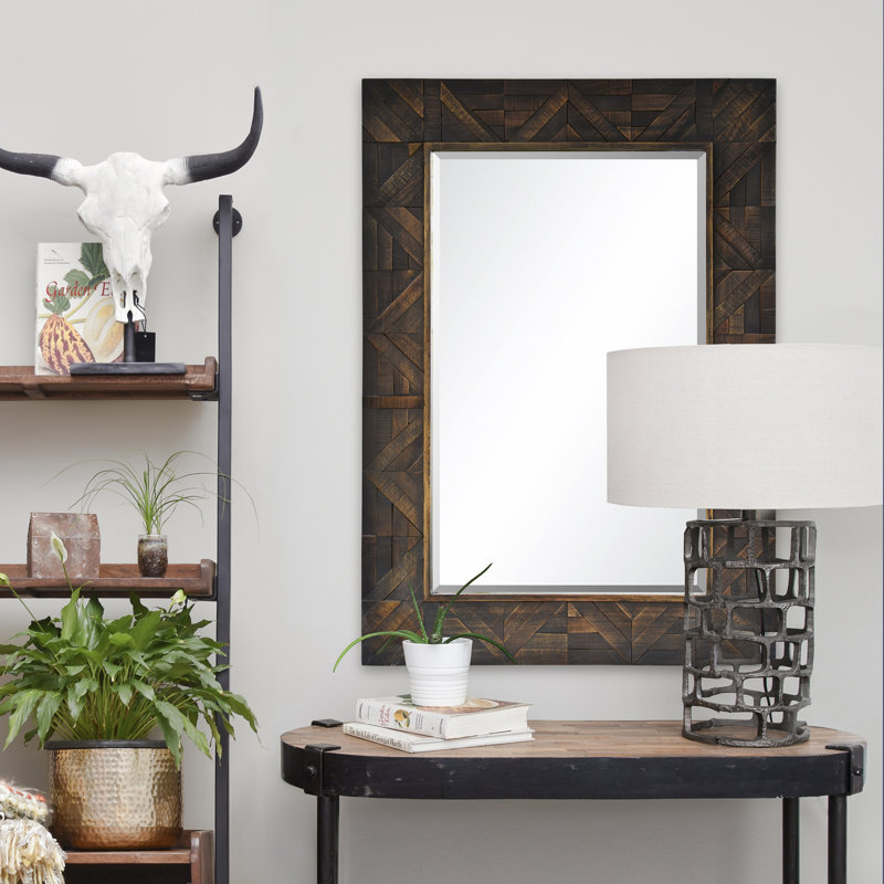 Union Rustic Aldrich Rectangle Wood Wall Mirror & Reviews - Wayfair Canada
