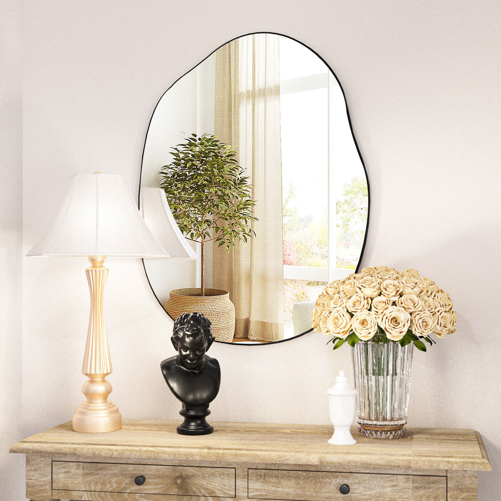 Latitude Run® Aqsaa Irregular Wall Mirror & Reviews | Wayfair