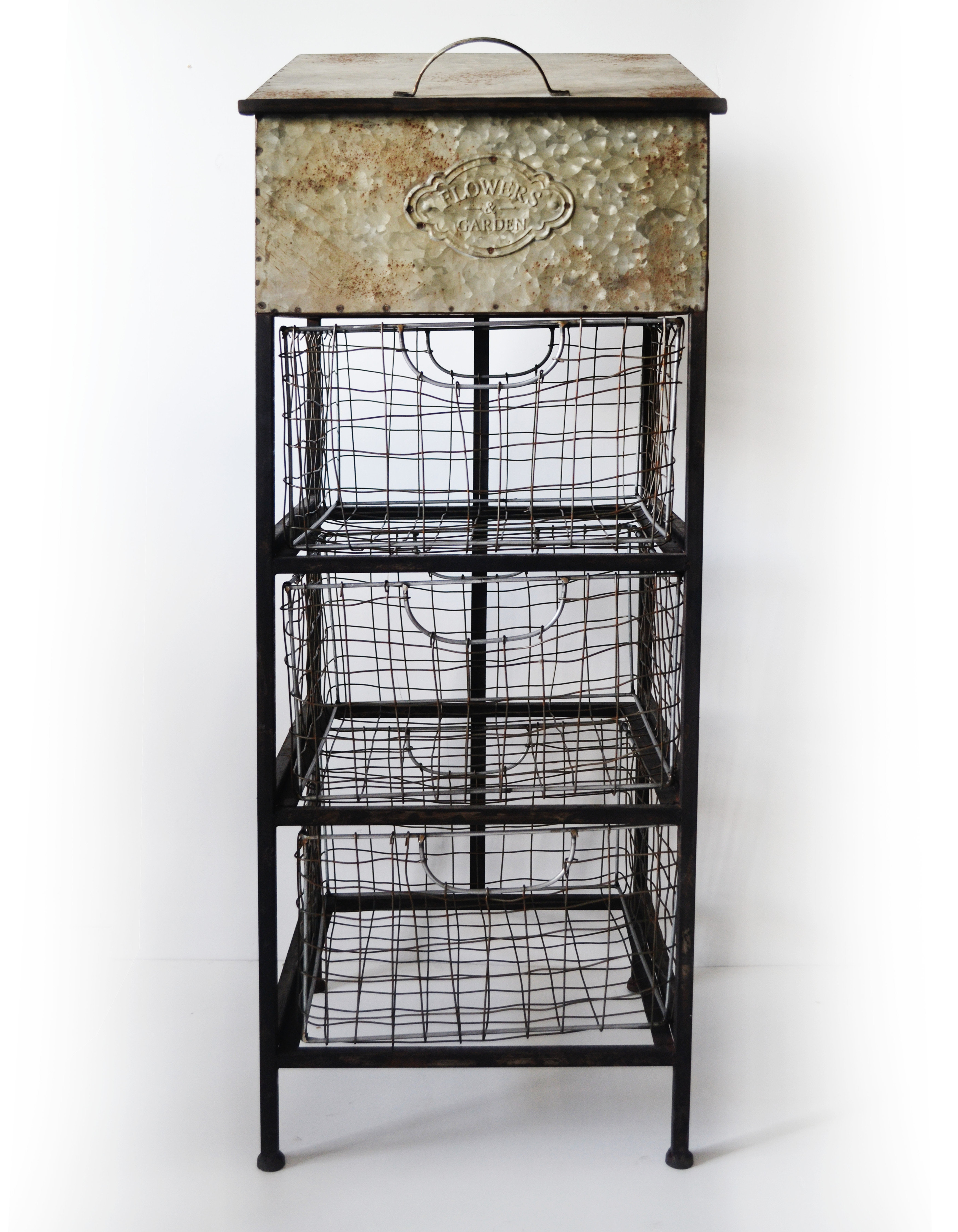 Williston Forge Cloninger 38.39'' Tall Iron 3 - Drawer Accent Chest ...