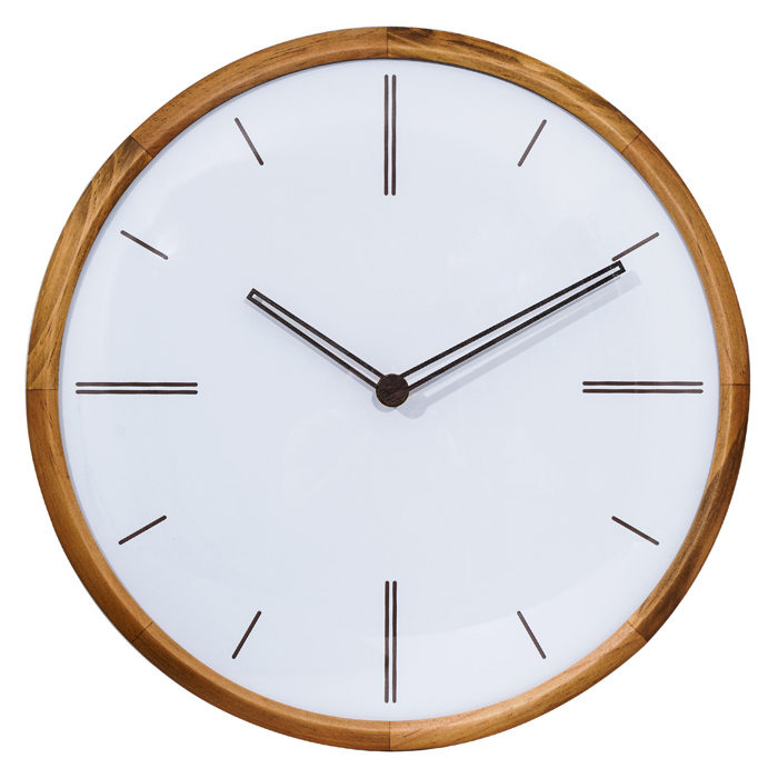Ebern Designs Cashlin Wood Wall Clock & Reviews | Wayfair
