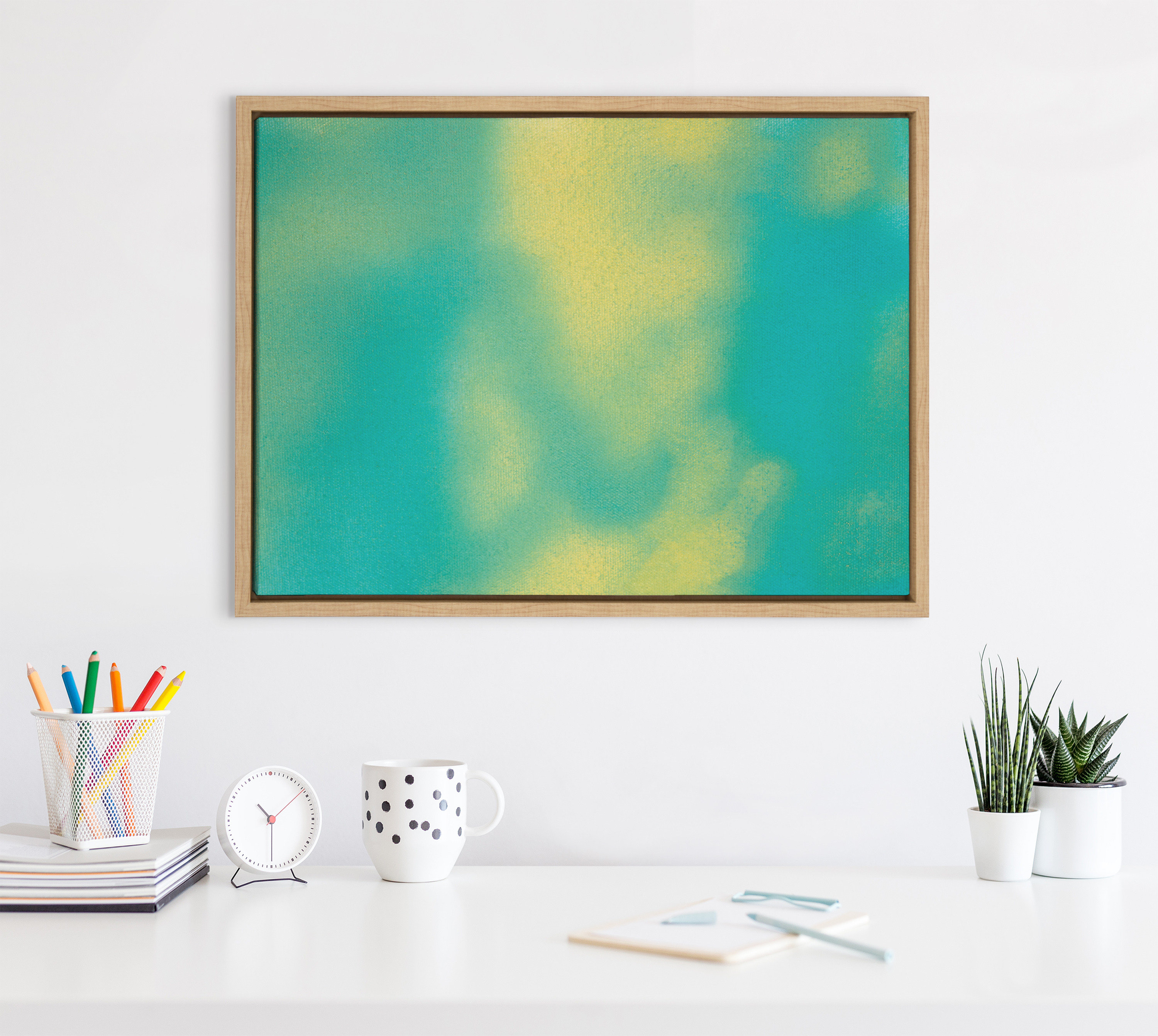 Orren Ellis Sylvie Abstract Yellow Brick Road by - Floater Frame ...