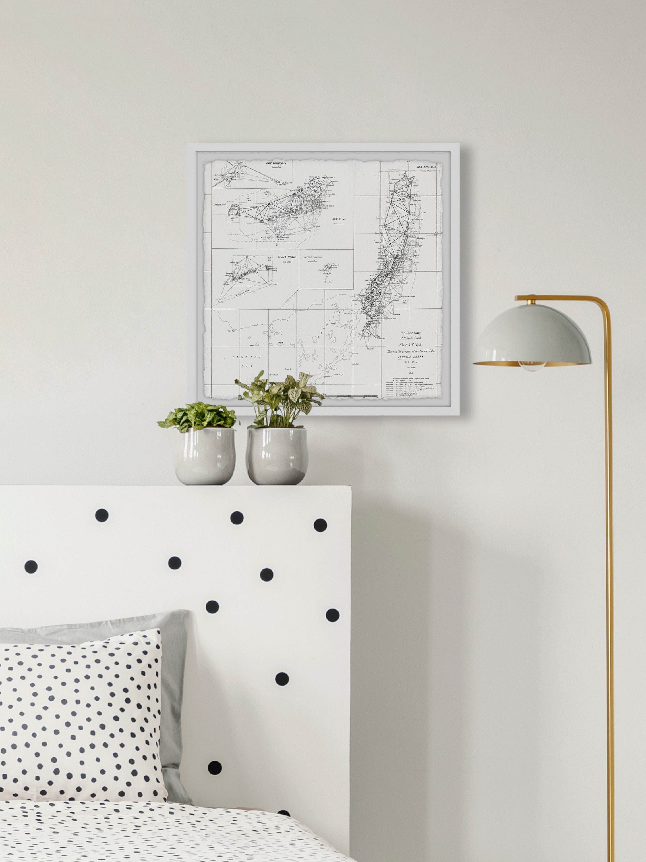 Trinx Map Of The Key West And Adjacent Keys II Framed On Paper by ...