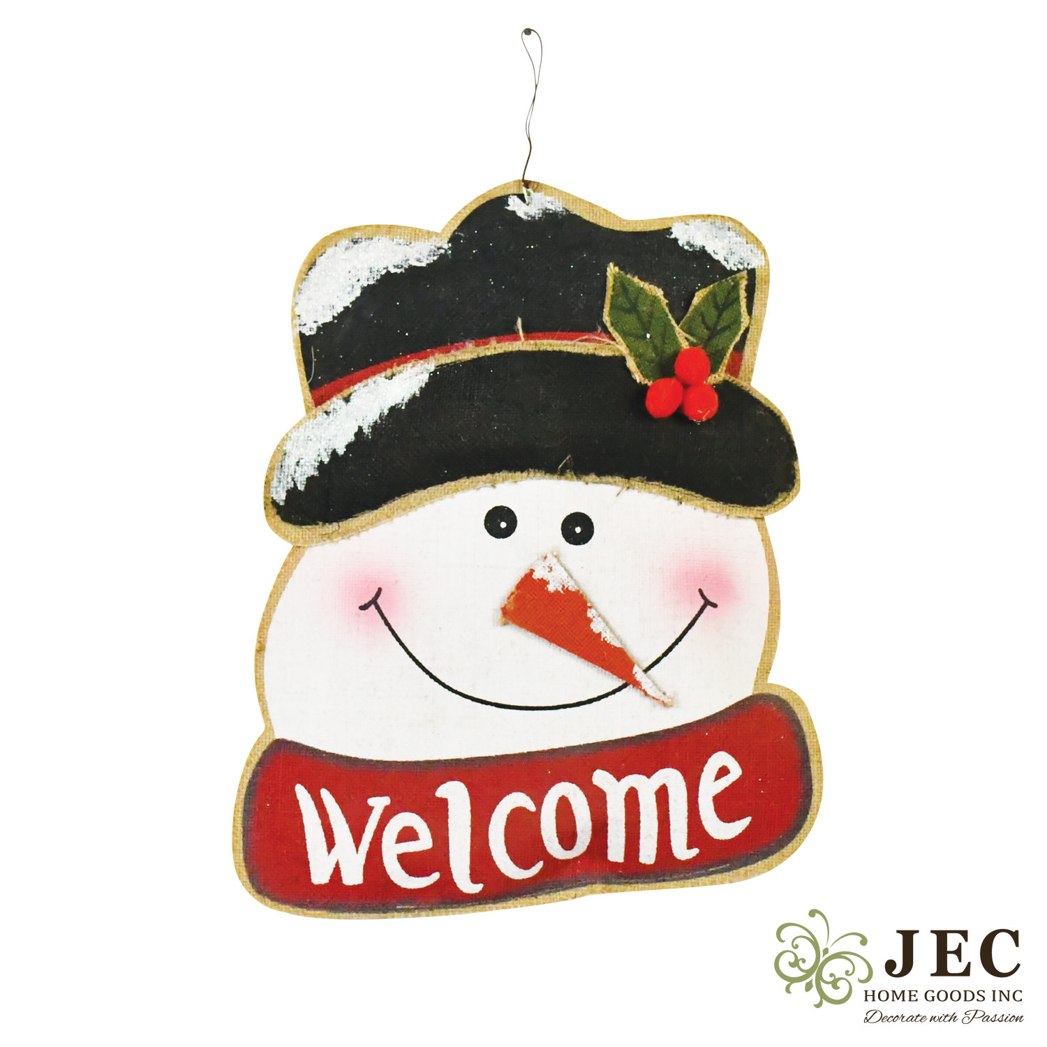 JEC Home Goods Snowman Welcome Wall Hanging | Wayfair