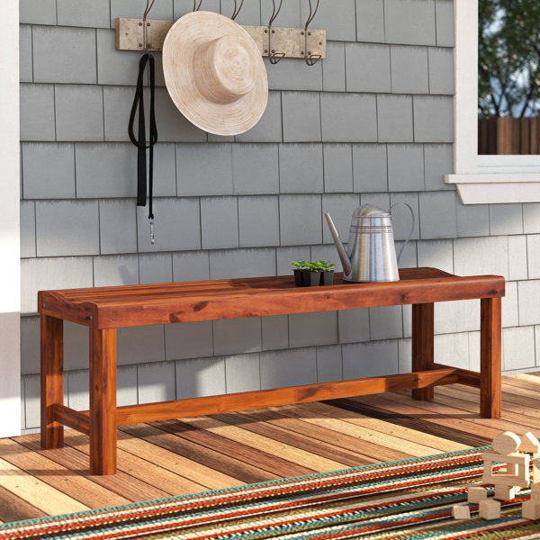August Grove® Gabbert Wooden Garden Bench & Reviews | Wayfair
