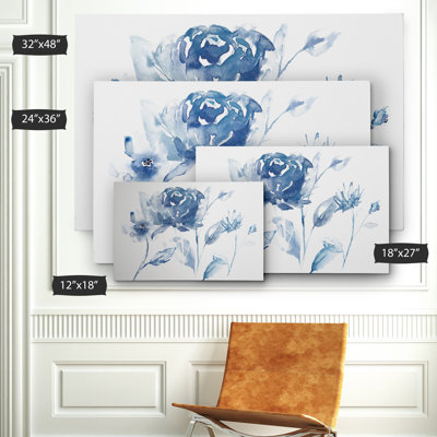 Ebern Designs Translucent Blues I - Wrapped Canvas Print & Reviews ...