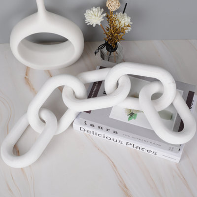 Dakota Fields Wood Chain Link Decor Sculpture & Reviews | Wayfair