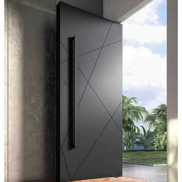 Custom Iron Door Pros Rhea Iron Pivot Front Entry Doors | Wayfair