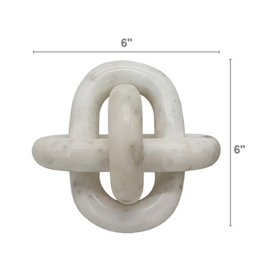 Joss & Main Beaulah Decorative Marble Chain Sculpture | Wayfair