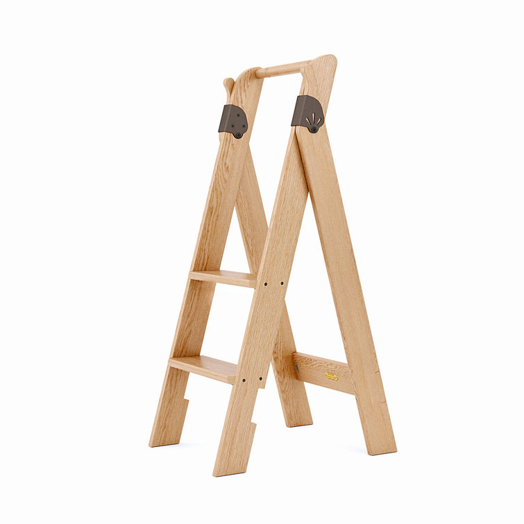 WFX Utility™ 43-1/2" Folding 2 Step Wood Step Stool With 250 Lb. Load ...