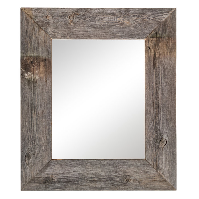 Millwood Pines Cy Rectangle Wood Wall Mirror & Reviews | Wayfair