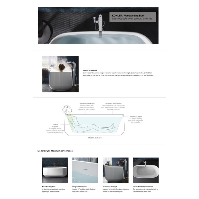 Freestanding Bath With Center Toe-Tap Drain at Darcy Housley blog
