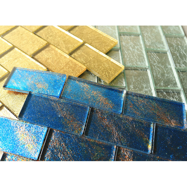Supreme Tile Galaxy 2" x 4" Glass Brick Joint Mosaic Wall Tile ...