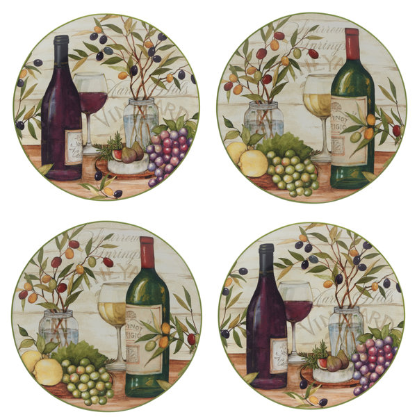 Certified International Meadow Brook Vineyard Set Of 4 Dinner Plate 10. ...