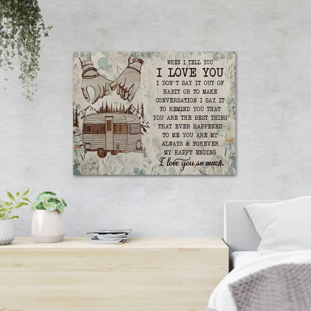 Millwood Pines Camping Rules Wooden Sign Wall Décor | Wayfair