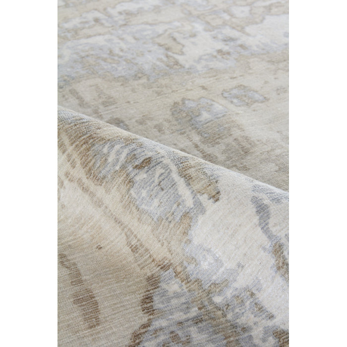 Exquisite Rugs Murano Hand Loomed Area Rug in Ivory/Silver/Gold | Perigold