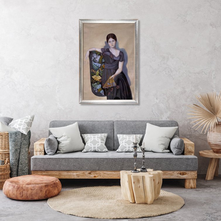 Overstock Art Portrait Of Olga In The Armchair Framed On Canvas by ...