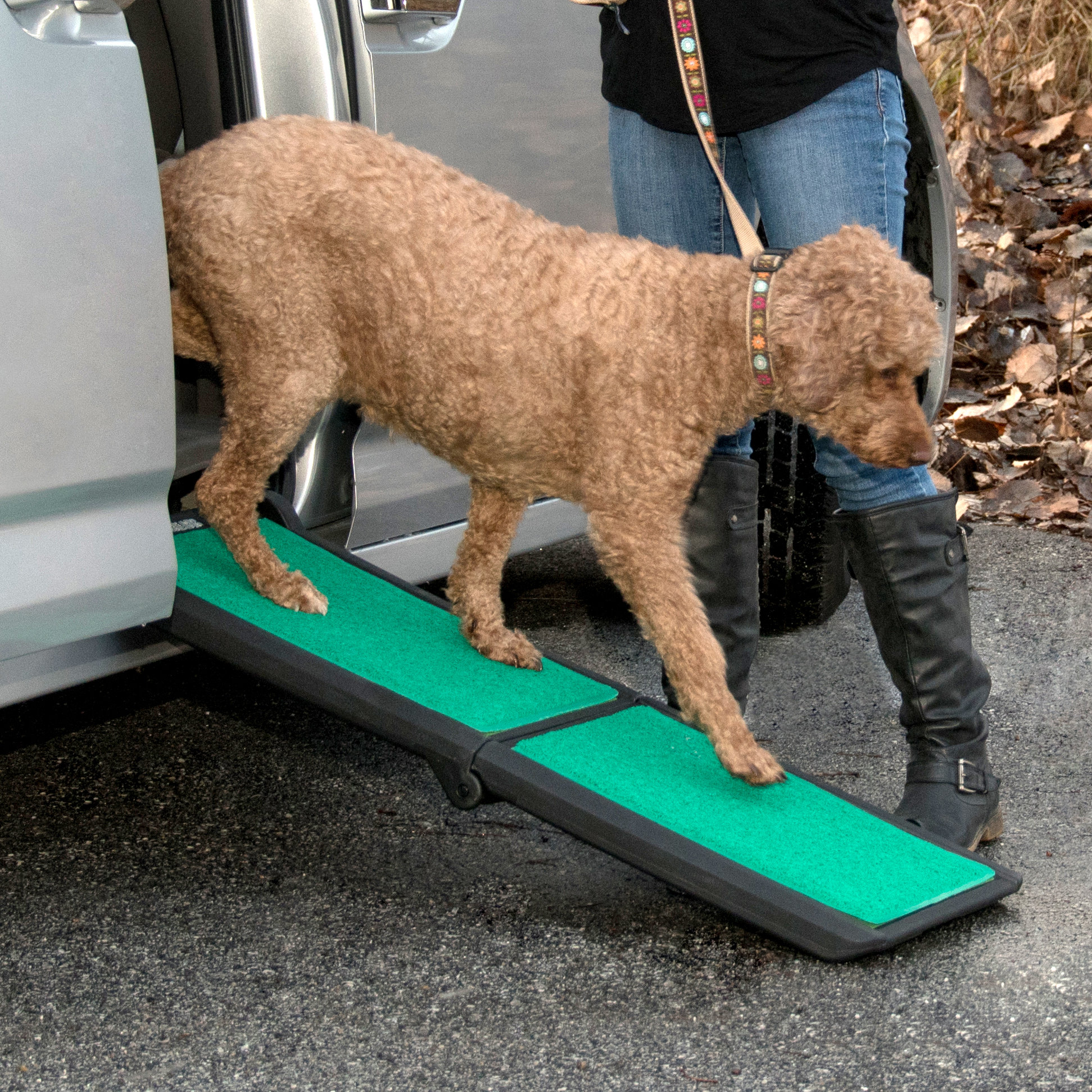 Pet Gear Bi-Fold Travel Lite 25.5" Pet Ramp with SupertraX Mat | Wayfair