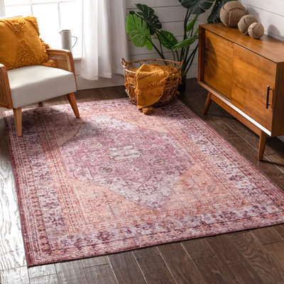 Well Woven Nile Flatweave Pink Area Rug & Reviews | Wayfair.co.uk