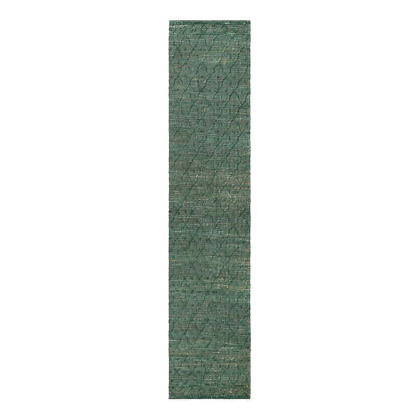 Union Rustic Jerah Handmade Hand Loomed Jute/Sisal Hunter Green Rug ...
