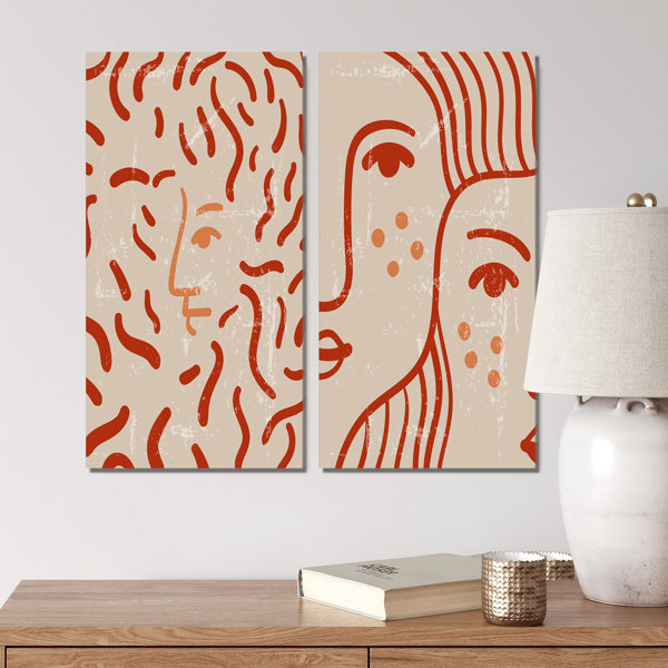 Mercer41 Modern Abstract Minimalist Portraits I Modern Abstract ...