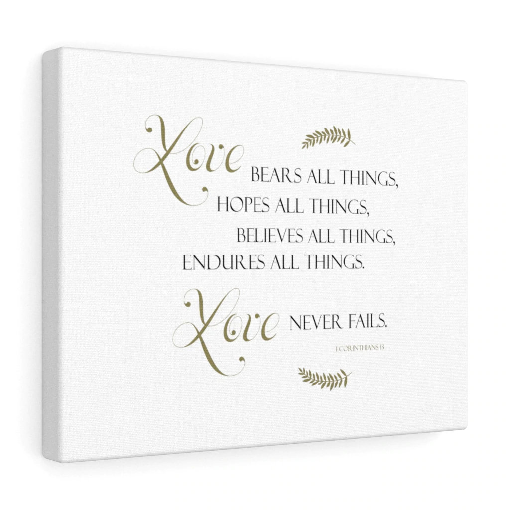Trinx Love Bears All Things 1 Corinthians 13 Christian Wall Art Bible ...