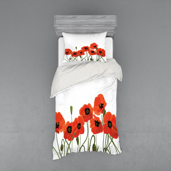 Red-poppies-bedding | Wayfair